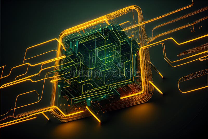 Neuron Connectivity Concept with High-Tech Structure. Technology Modern ...