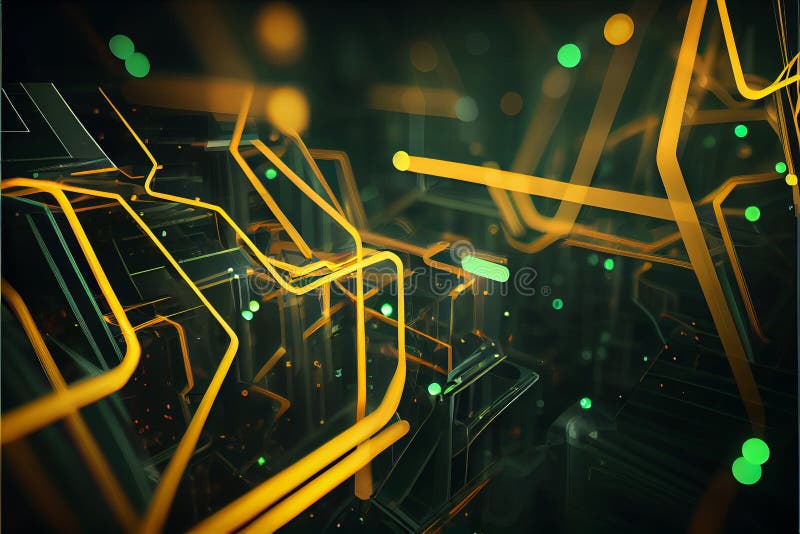 Neuron Connectivity Concept with High-Tech Structure. Technology Modern ...