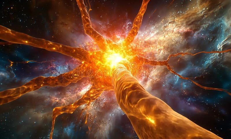 Neuron in cosmic space stock video. Video of electrical - 366186577