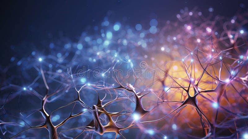 Neuron. 3D Illustration. Neuron Structure. Neuron Cell. Neuron Cell ...