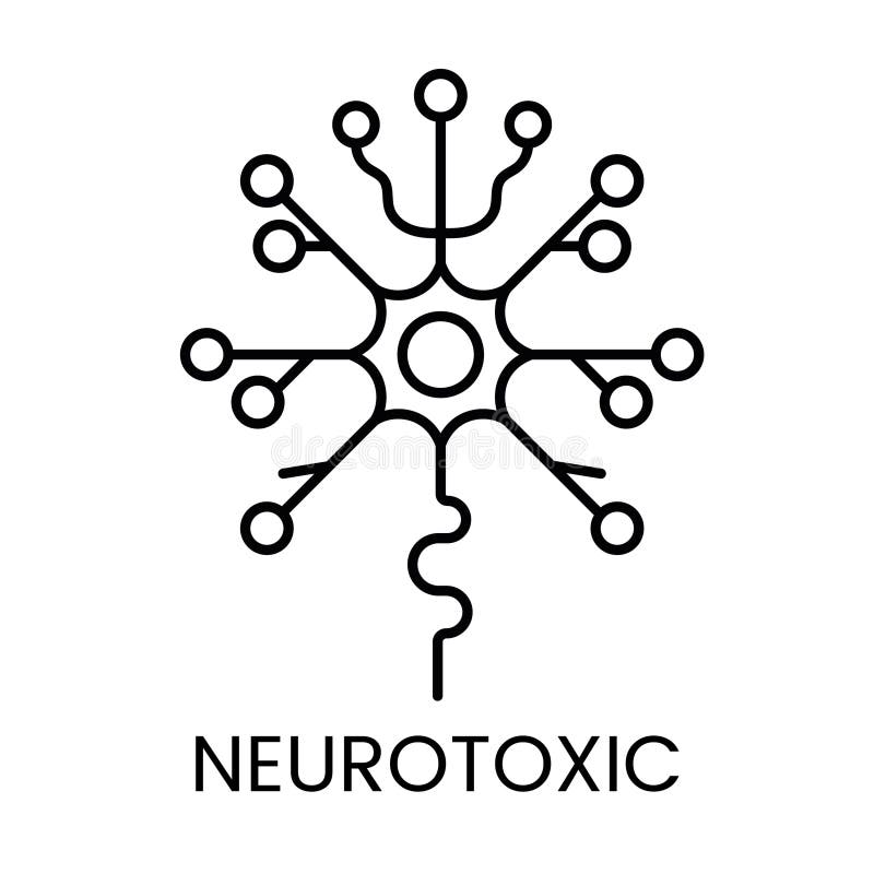 A Neuron Icon in Vector, Representing Neurotoxic Effects on the Nervous ...