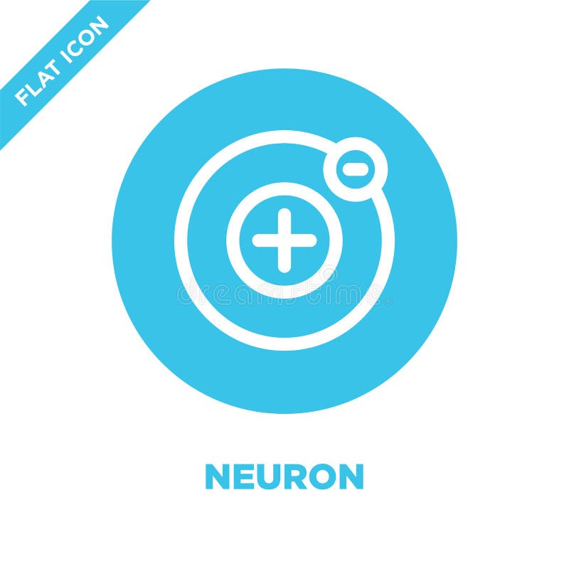 Neuron Icon Vector. Thin Line Neuron Outline Icon Vector Illustration ...