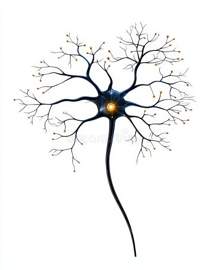 Neuron Illustration White Isolate Background Stock Illustration ...