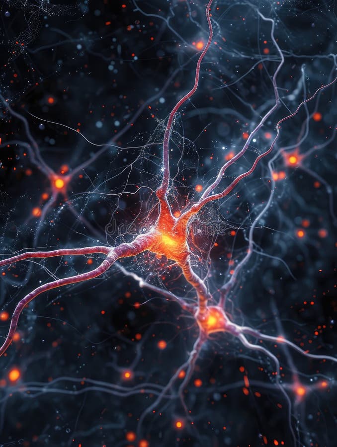 Neuron Impulse Animation a Visual Journey through the Brain Stock ...