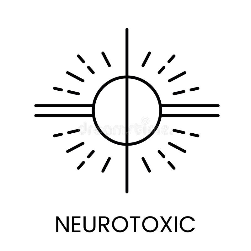 A Neuron Inspired Circular Icon in Vector, Representing Neurotoxic ...