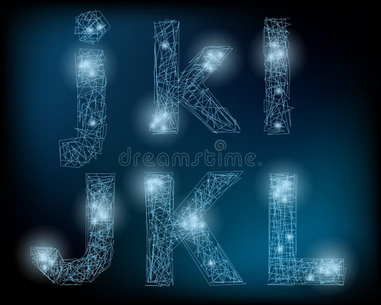 Neuron Letters and Numbers stock vector. Illustration of creative ...