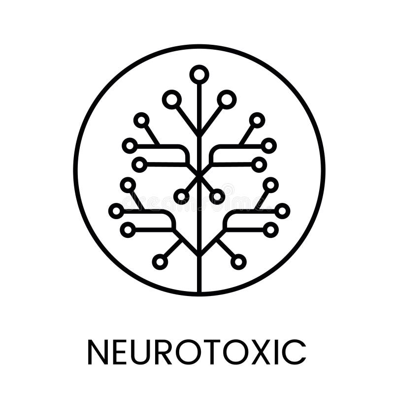 A Neuron Like Circuit Tree in Vector, Representing Neurotoxic Pathways ...