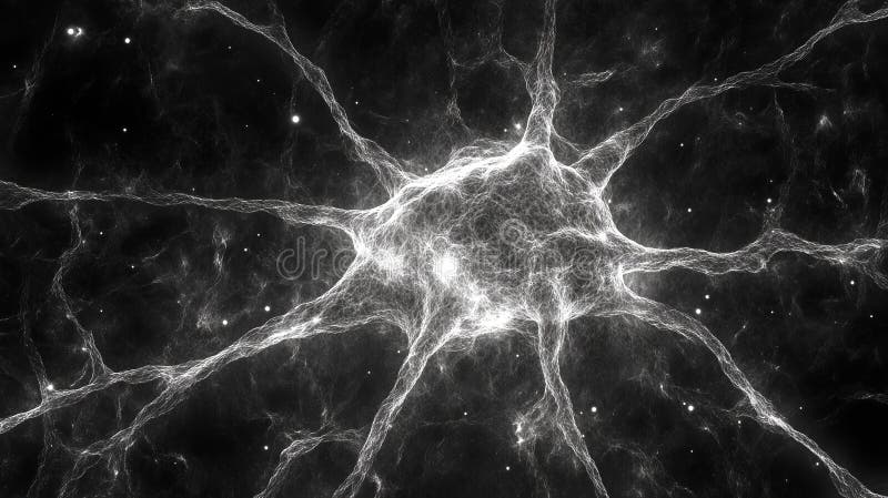Neuron-like Structure in Deep Space, Symbolizing Connections in the ...