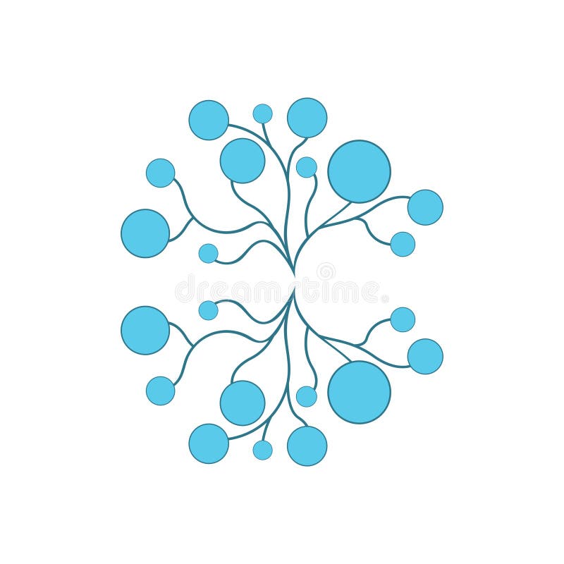 Neuron Logo Design Template Flat Vector Stock Vector - Illustration of ...