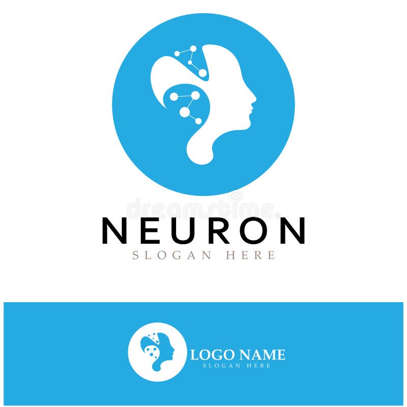 Neuron Logo or Nerve Cell Logo Design,molecule Logo Illustration Template Icon with Vector ...