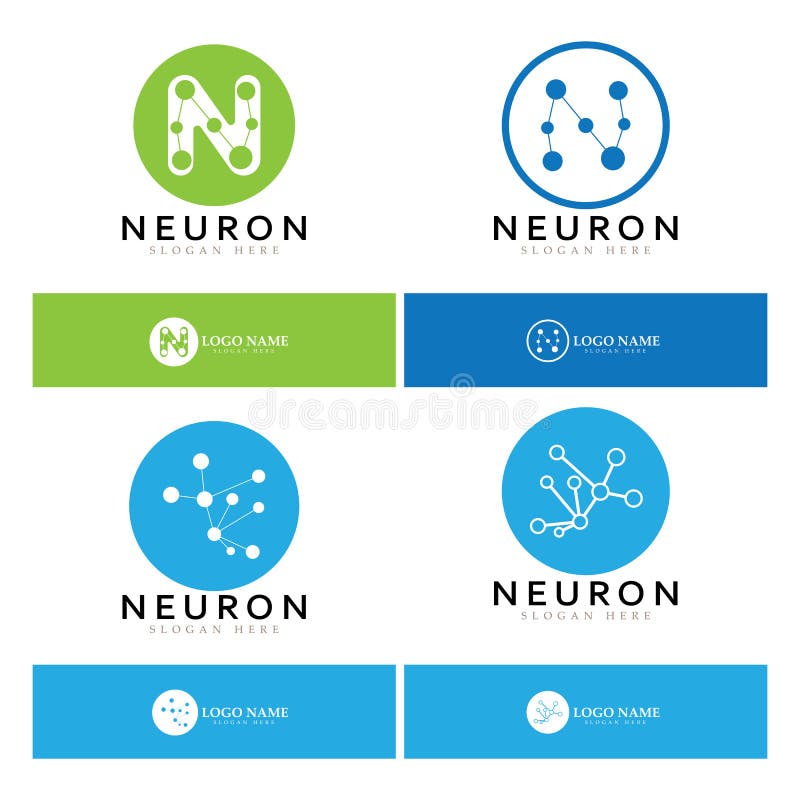 Neuron Logo or Nerve Cell Logo Design,molecule Logo Illustration ...