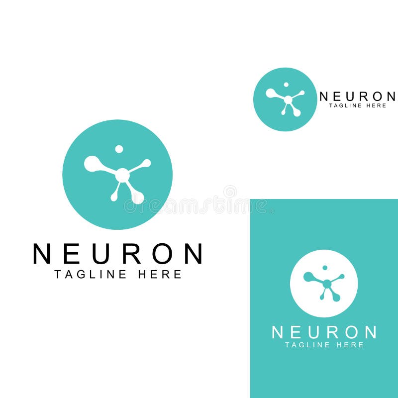 Neuron Logo or Nerve Cell Logo with Concept Vector Illustration ...