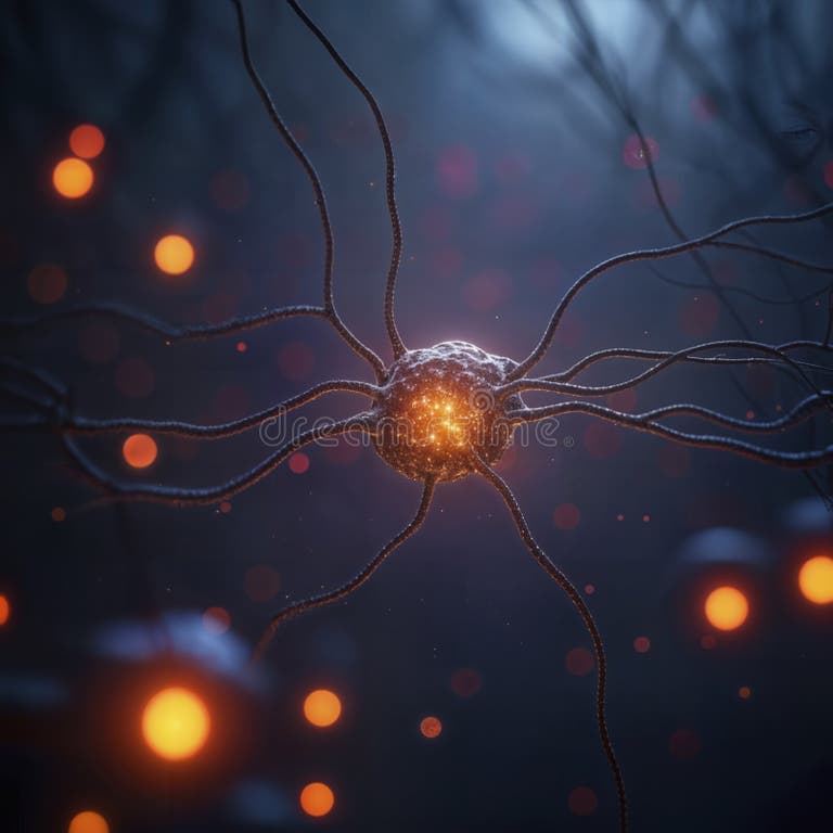 Neuron or Nerve Cell, Synapse - Ai Generated Stock Illustration ...