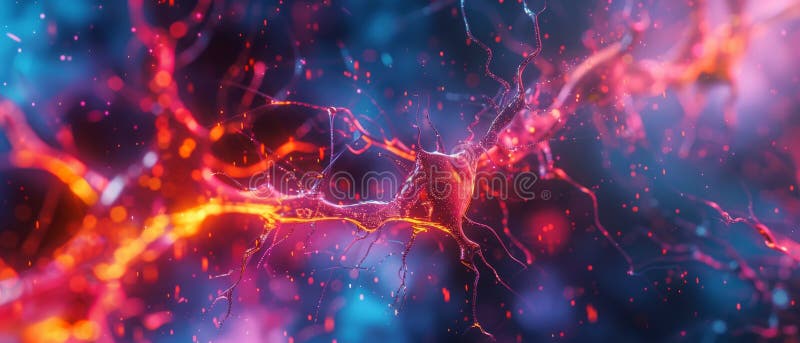 Neuron Network Abstract Illustration Connection Intelligence Data ...