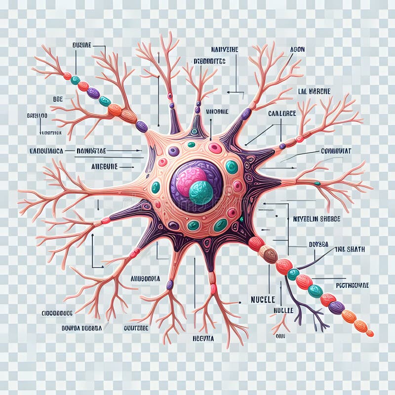 Neuron Network Example Diagram Illustration Stock Illustration ...