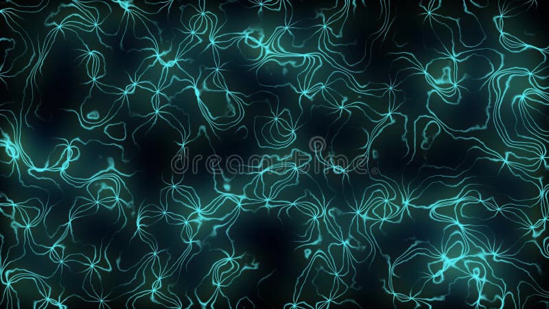 Neuron Blue Network, Neuronet Synapse Inside the Human Brain. Stock ...