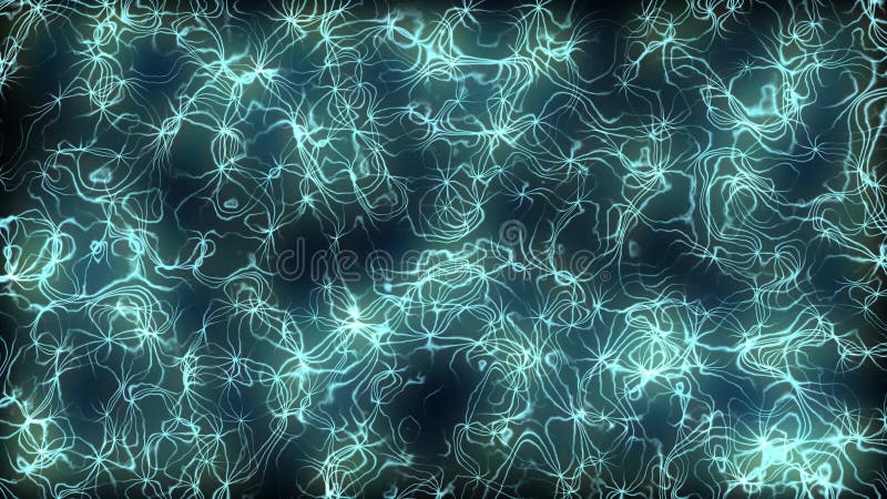 Blue Synapse and Neuron on a Blue Background. 3d Rendering,scientific ...