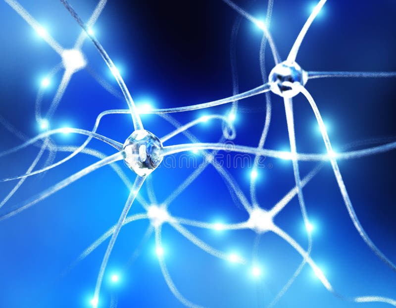 Neuron, Neural network stock illustration. Illustration of synapse ...
