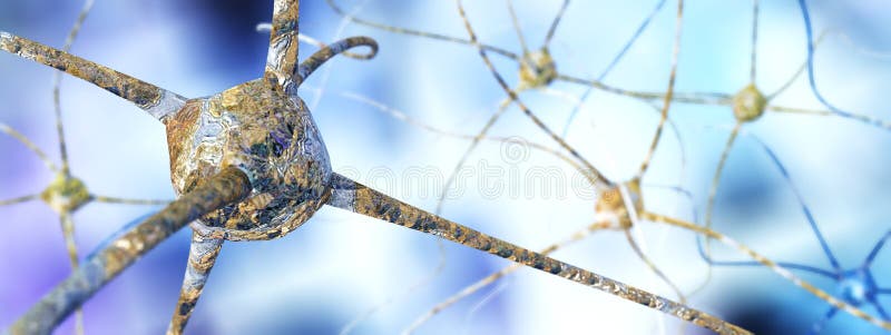 Neuron. Node And Node Connector In The Brain Networks Stock ...