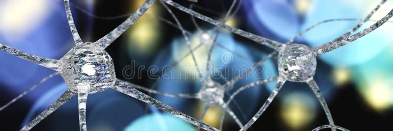 Neuron. Node And Node Connector In The Brain Networks Stock ...