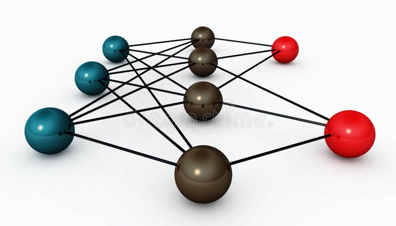 Neuron, Neural Network, Nerve Node, Stock Illustration - Illustration ...