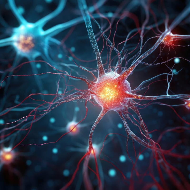Space Neuron System Complex Model Net Structure Nerve Network ...