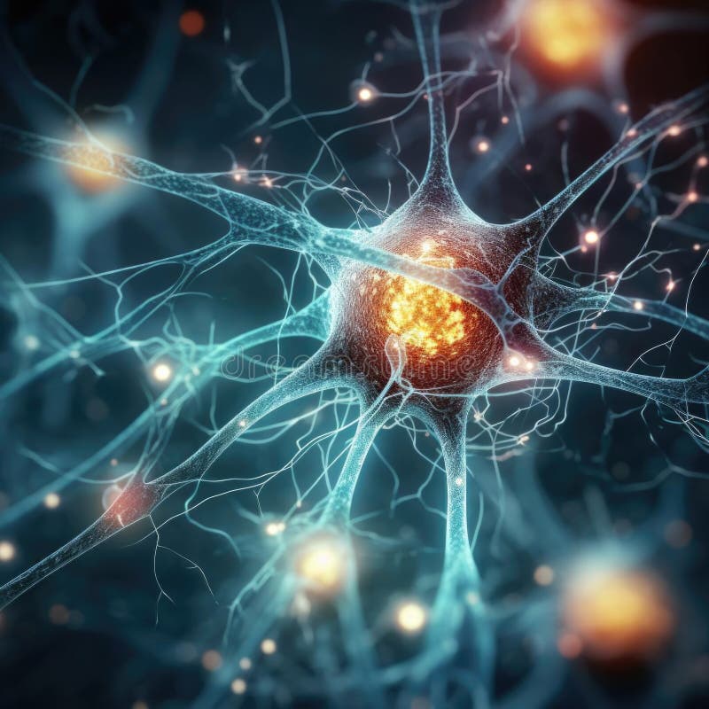 Neuron System Complex Model. Neural Net Structure. Research of the ...