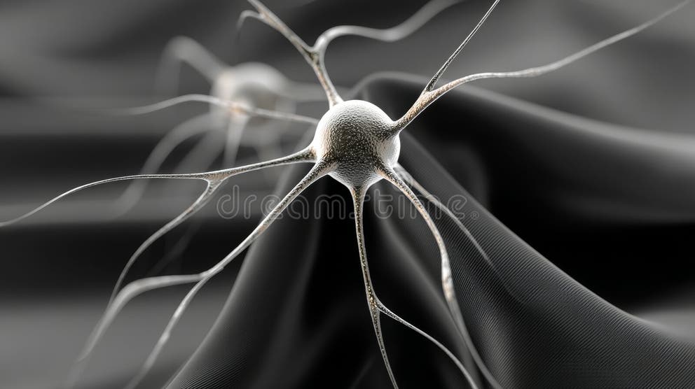 Neuron Transmitting Electrical Signals, Illustrating Nervous System ...