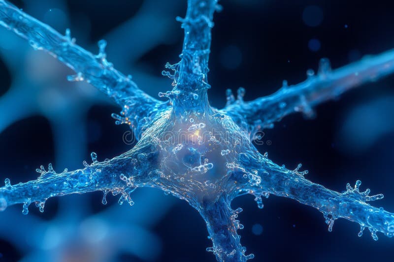 Neuron Transmitting Nerve Impulses in the Nervous System Stock ...