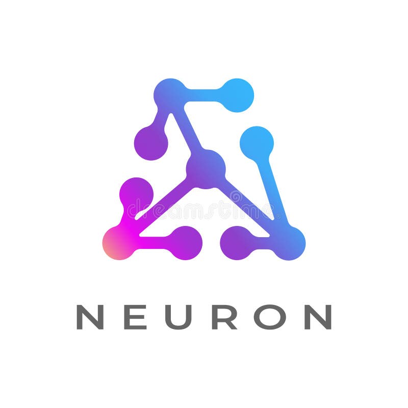 Neuron Vector Logo Forming Letter a Typography . Triangle Neurons ...
