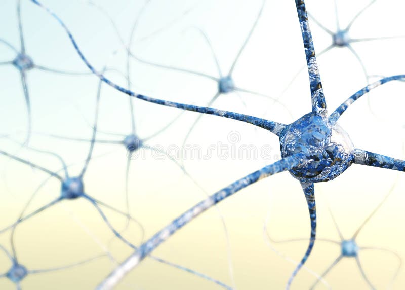Neurona, Red Neuronal, Nodo Del Nervio, Stock de ilustración ...