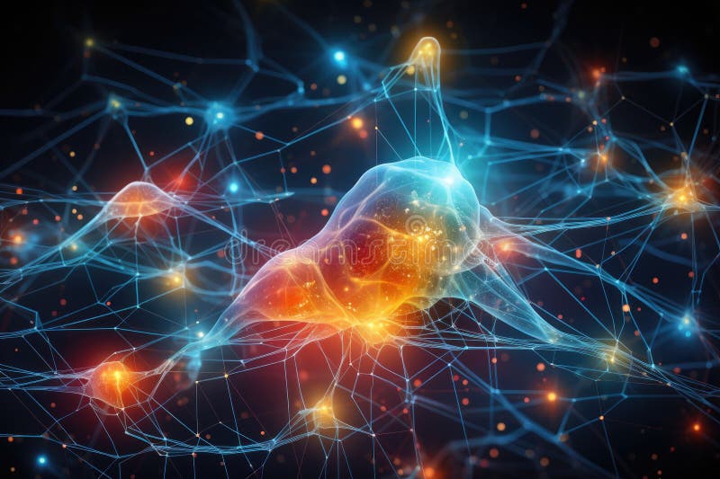 Neuronal Link Futuristic Technology Network Web Electronic Innovation ...