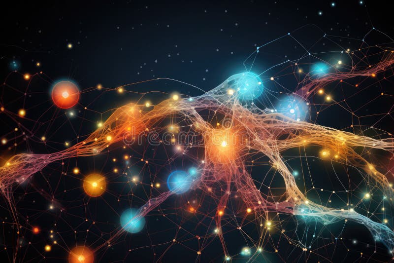 Neuronal Link Futuristic Technology Network Web Electronic Innovation ...