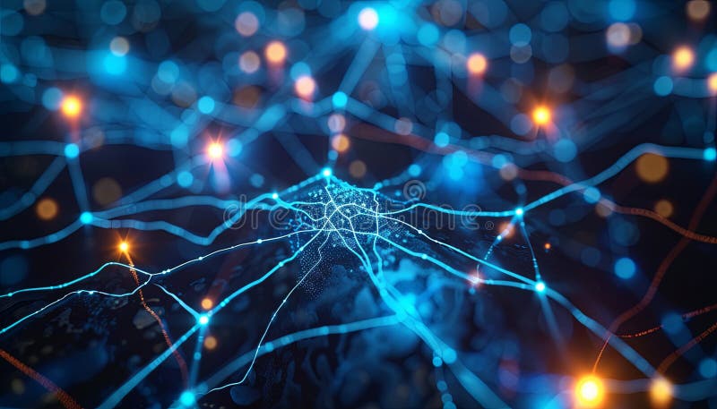 Neuronal Link Futuristic Technology Network Web Electronic Innovation ...