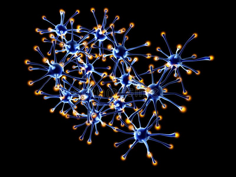 Neuronales Netz stock abbildung. Illustration von interaktion - 15228234