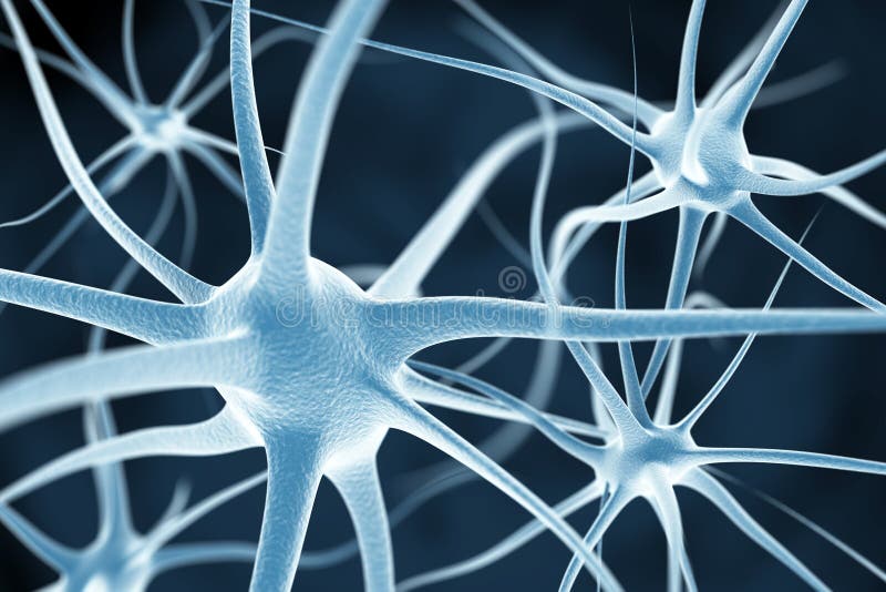 Neurons Abstract Background Stock Illustration - Illustration of blue ...