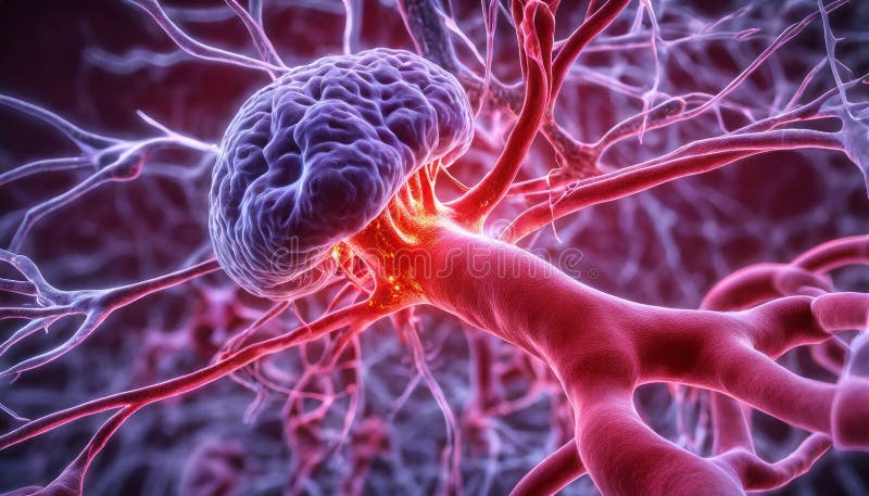 Neurons in Action - a Microscopic View of Brain Activity Stock ...