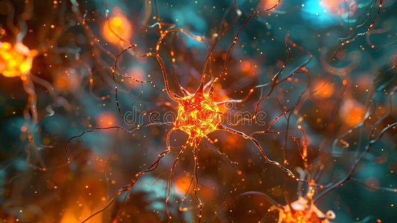Neurons Affected by Multiple Sclerosis Stock Illustration ...