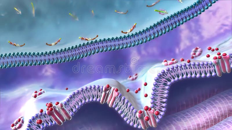 Neurons with Amyloid Plaques Stock Illustration - Illustration of ...