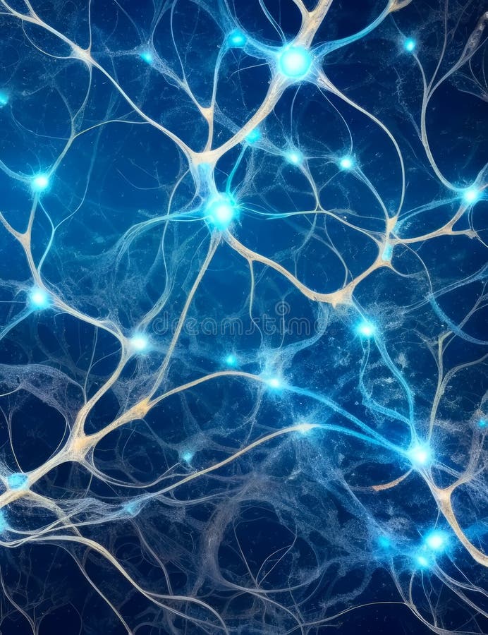 Neurons Background. Abstract Illustration Stock Photo - Image of ...