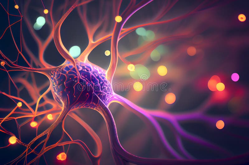Neurons Brain Cells Neural Network Concept Generative Ai