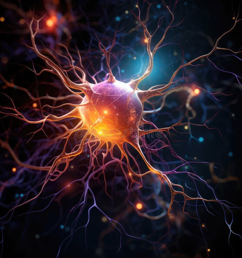 Neurons In The Brain Stock Illustration Illustration Of System 287726371