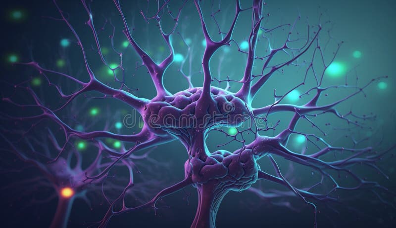 Neurons Cells Concept. Generative AI Stock Image - Image of generative ...