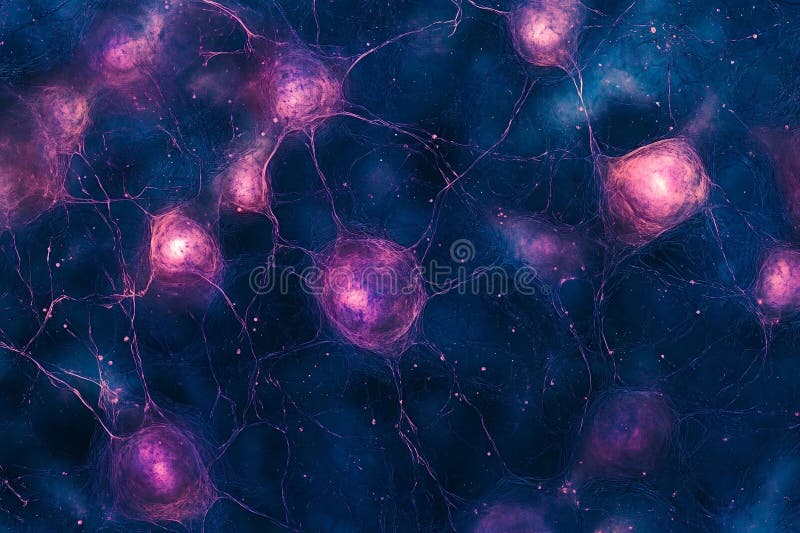 Neurons Cells Connecting and Communicating with Synapses in the Brain ...