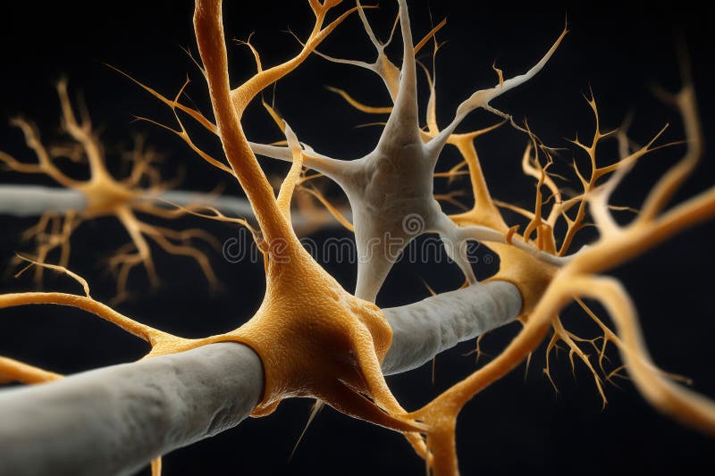 Neurons Connection System. Brain Network in Scientific Visualization ...