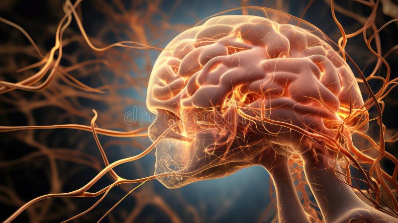 Neurons dna brain stock illustration. Illustration of synapse - 307611684