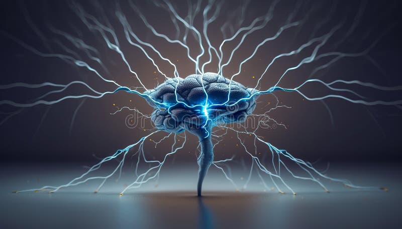 White Neurons Magnified Under Microscope, Generative AI Stock ...