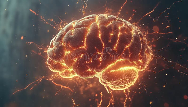 Neurons Exhibiting Electrical Activity Stock Image - Image of action ...