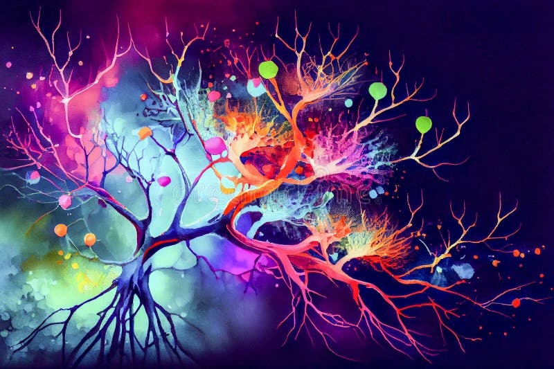 Neurons, Brain Cells, Neural Network Stock Illustration - Illustration ... Neurons, Brain Cells, Neural Network Stock Illustration - Illustration ...