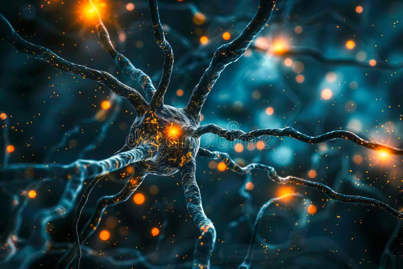 Neurons Interconnect with Bright Signals Representing Brain Activity ...